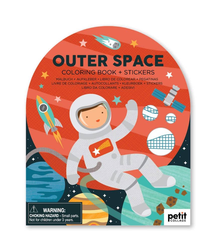 Coloring Book With Stickers: Outer Space – Every Little Something