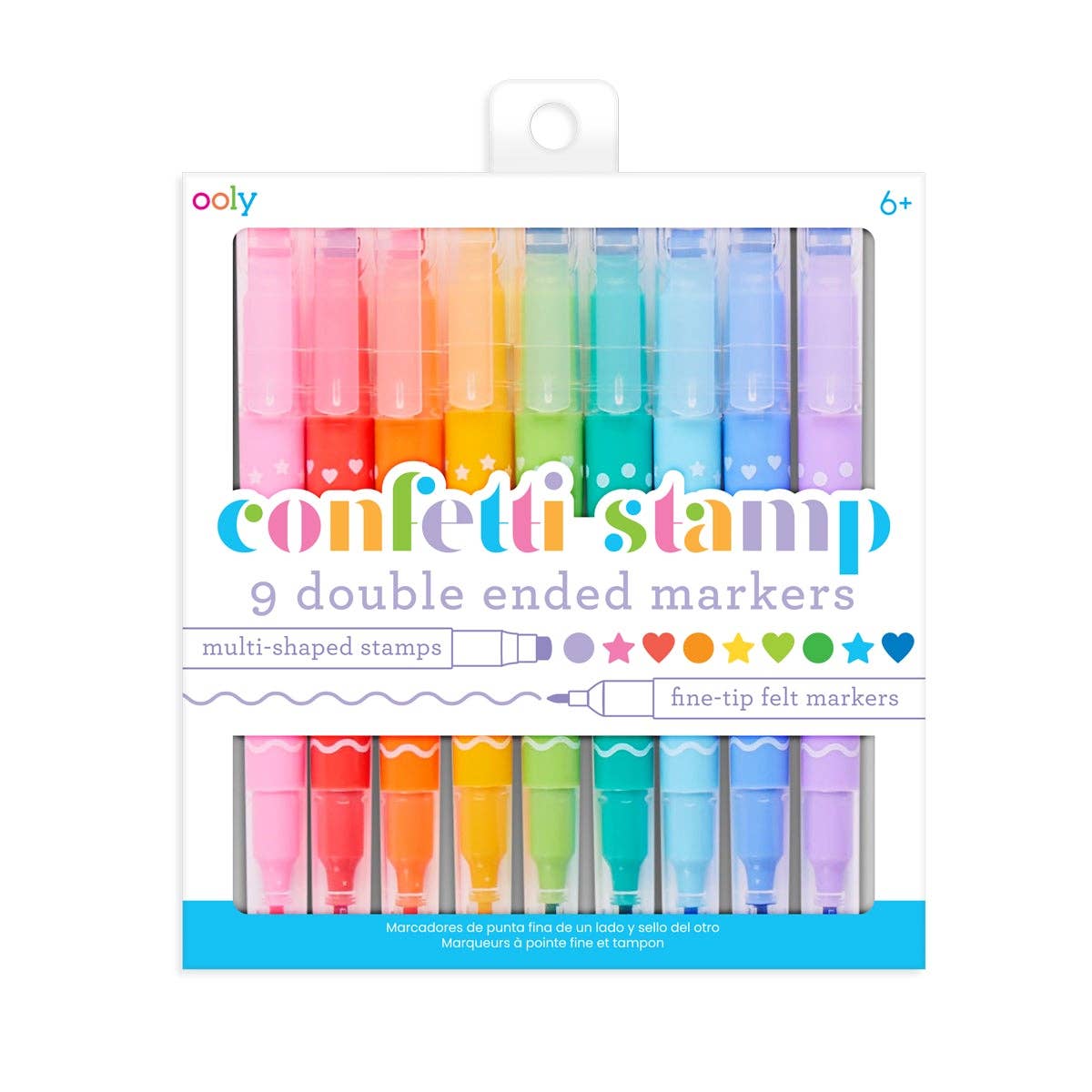 Confetti Stamp Double-Ended Markers - Set of 9 – Every Little Something